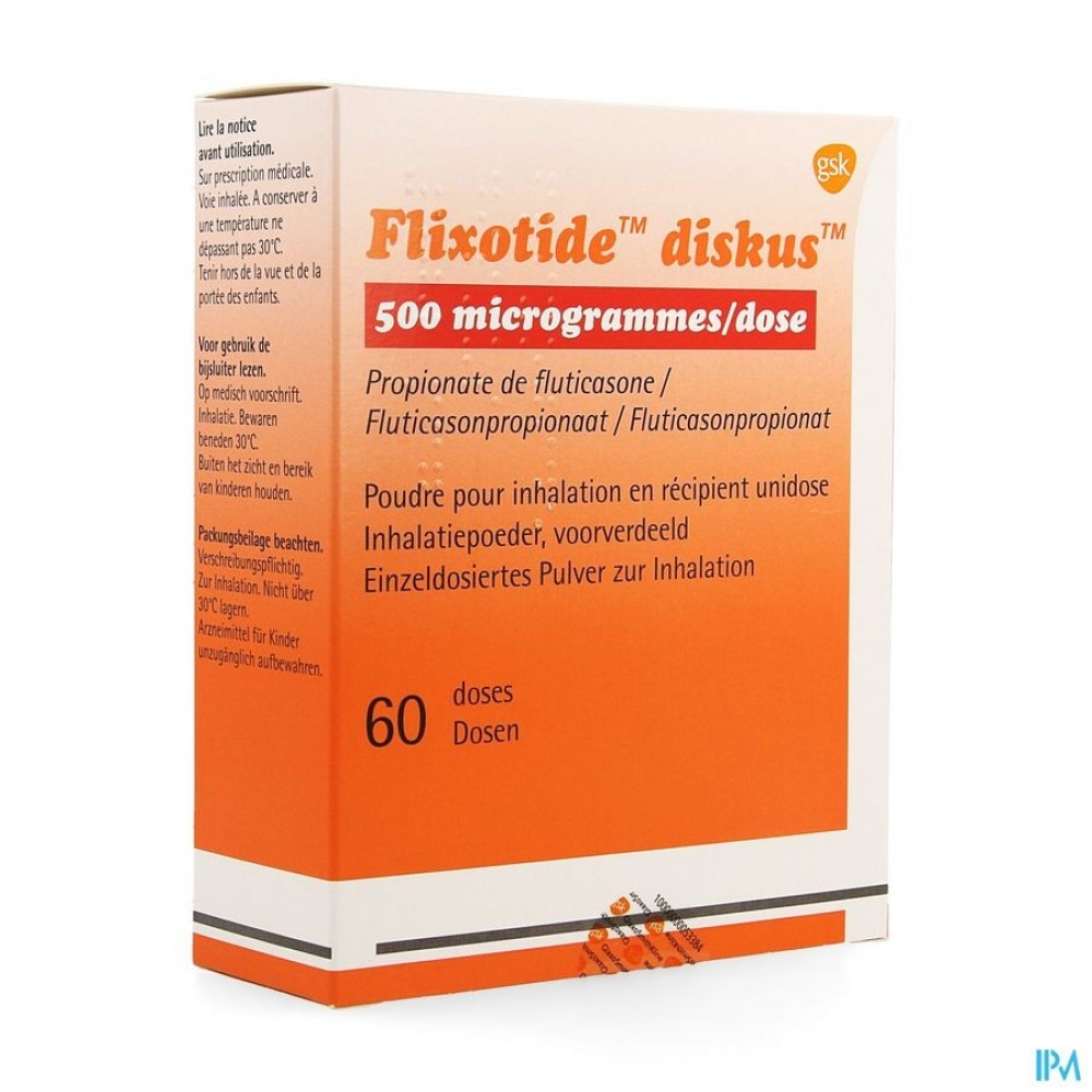 Flixotide 500 Diskus Pulv Inh 60dos | Apotheek Bouckaert
