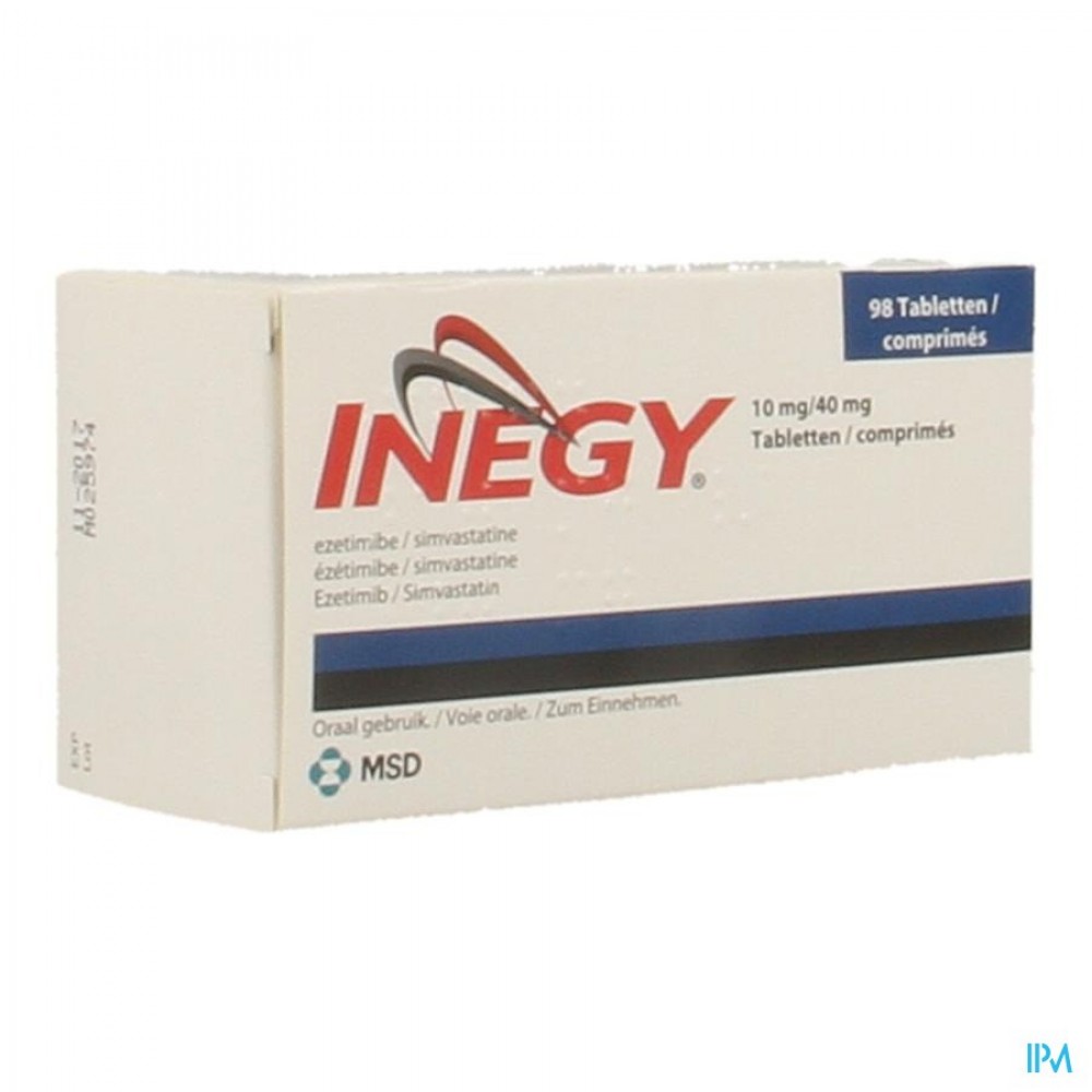 Inegy 10/40mg Comp 98 | Apotheek Bouckaert
