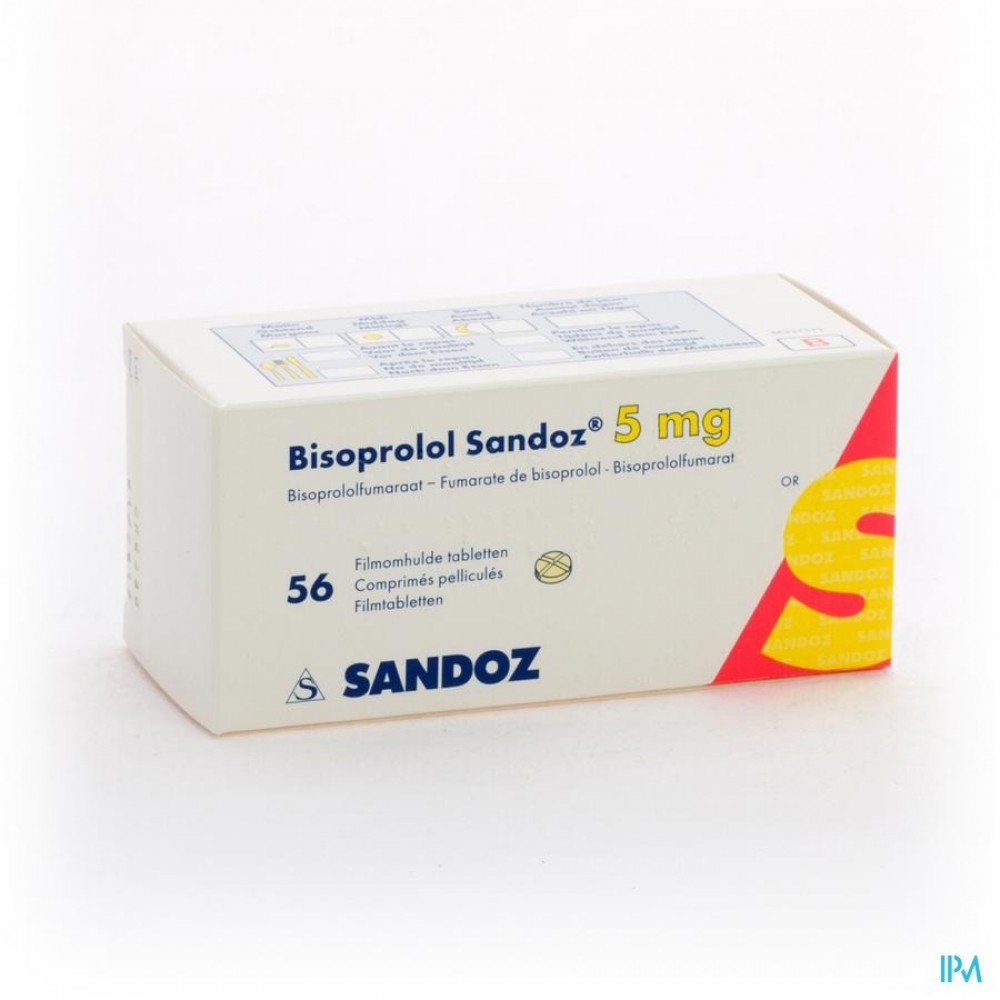 Bisoprolol Sandoz 5mg Tabl 56 X 5mg | Apotheek Bouckaert