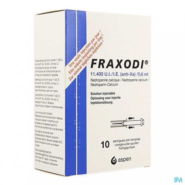 Fraxodi Amp Ser 10x0,6ml - 11.400 Ui/ie | Apotheek Bouckaert